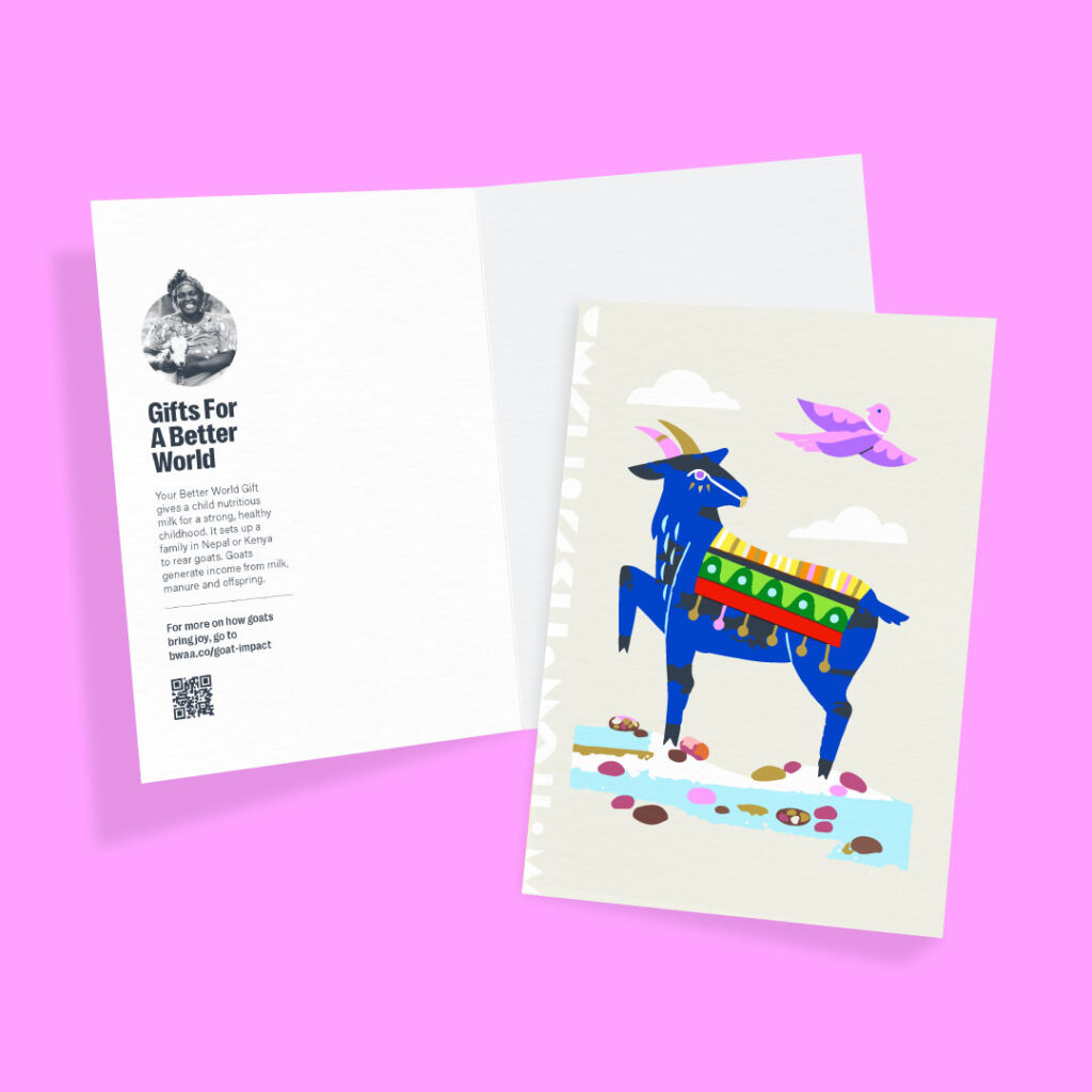 Goats Gift Card - Better World Gifts - Baptist World Aid Australia